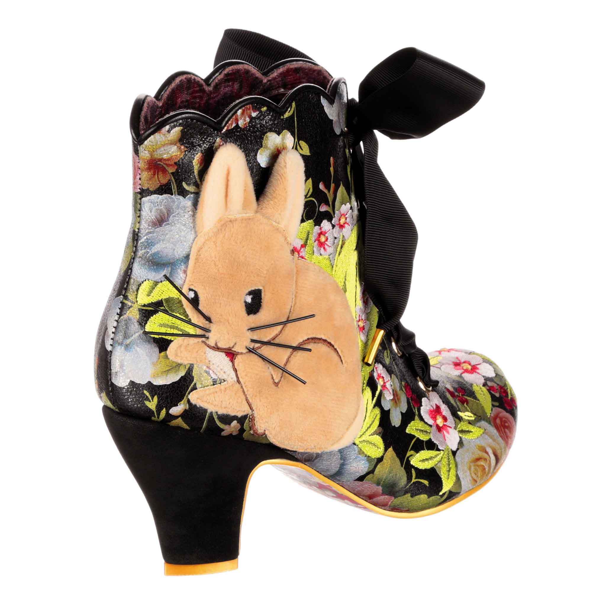Irregular Choice Womens Bunny Bow High Heels - Black