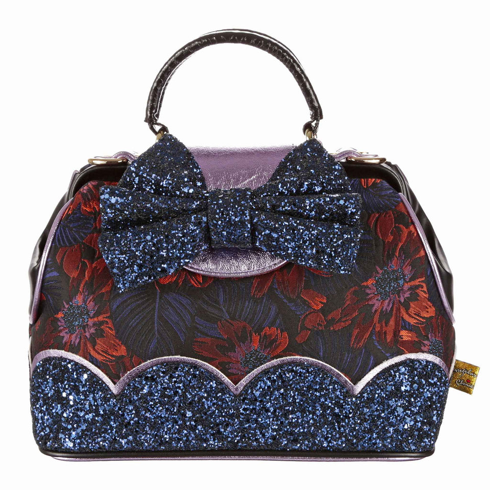 Irregular Choice Radiant Ribbon Bag | Blue Floral