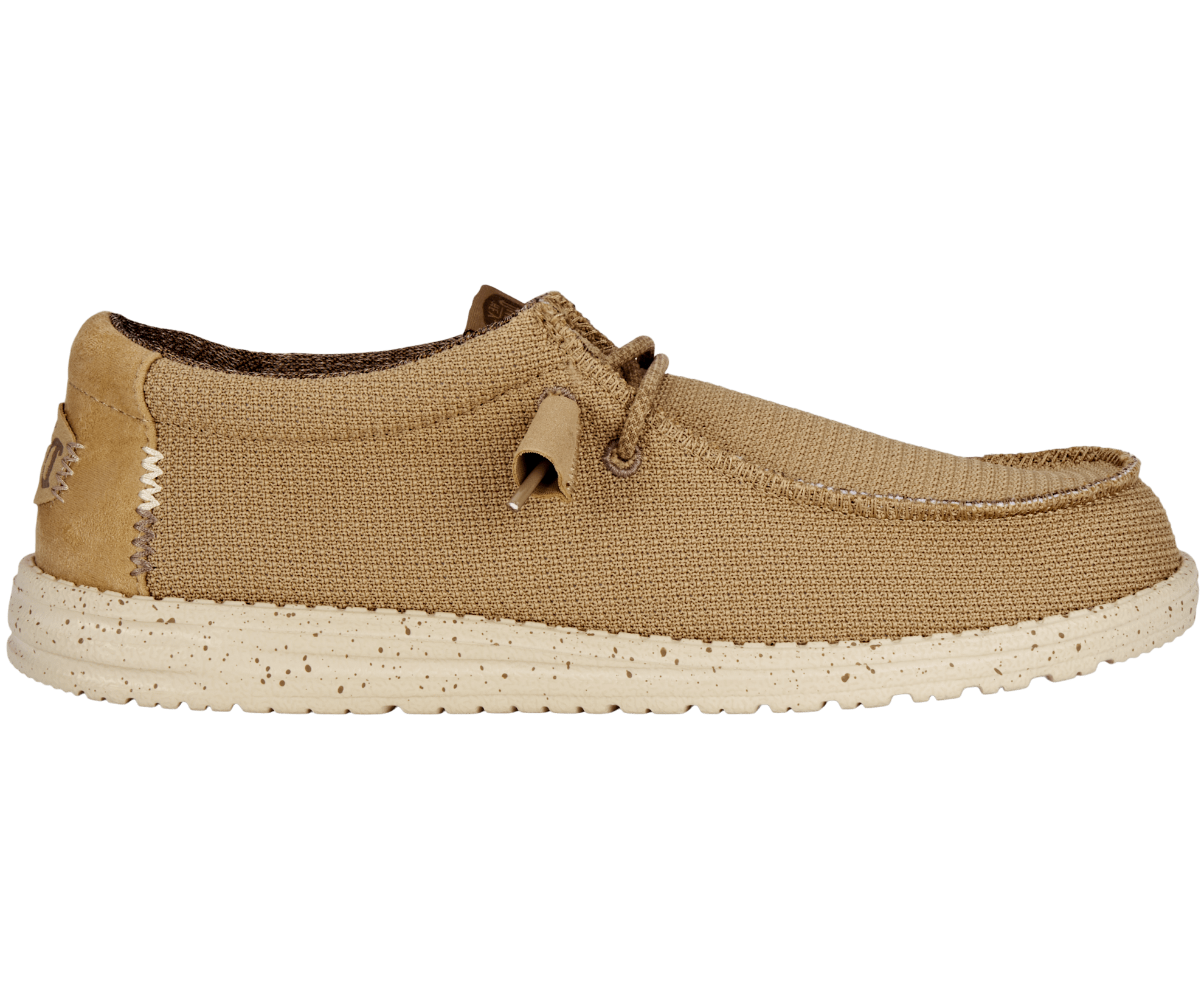 Hey Dude Wally Sport Shoes | Tan & White Comfort