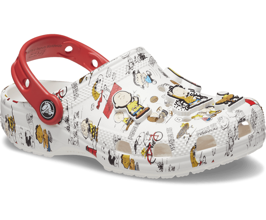Crocs Kids Peanuts Classic Clog - White – The Foot Factory