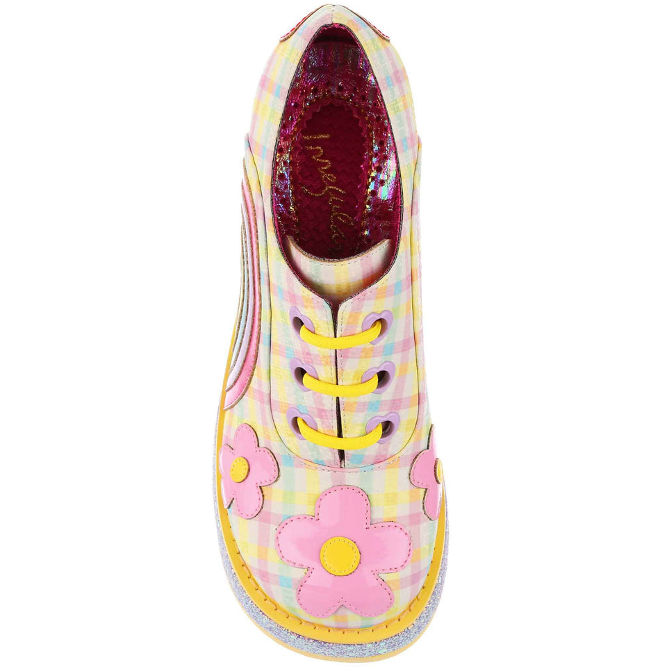 Irregular Choice Womens Rainbows & Love High Heel Shoe - Pastel