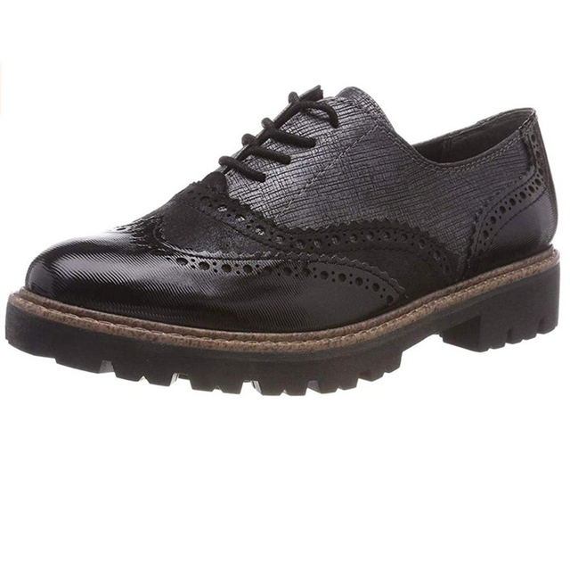 Marco Tozzi Black Oxford Brogue | Smart Women’s Shoe