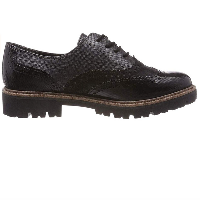Marco Tozzi Black Oxford Brogue | Smart Women’s Shoe